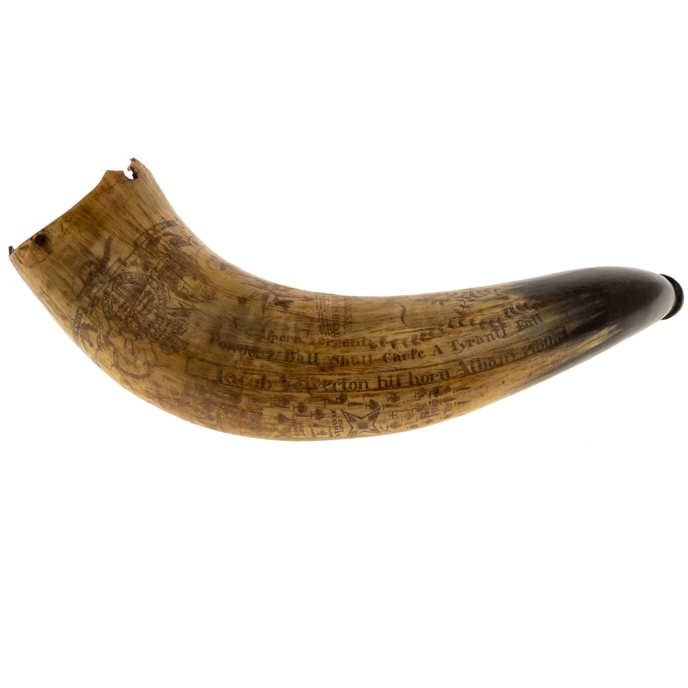 A Spectacular Collection of American Folk Art Powder Horns